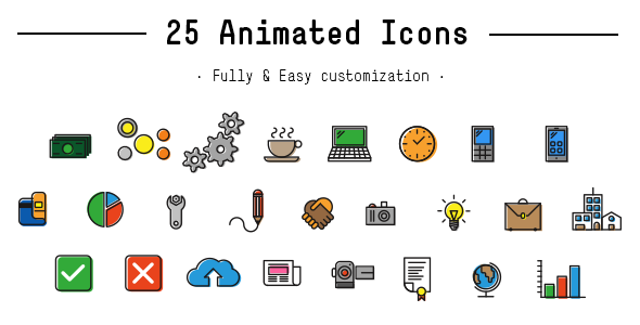 25 Animated Icons - Pablo Maximiliano
